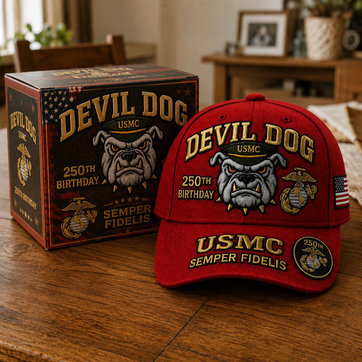 🔥 Father’s Day Sale - ️ Handmade Embroidered Devil Dog USMC 250th ...